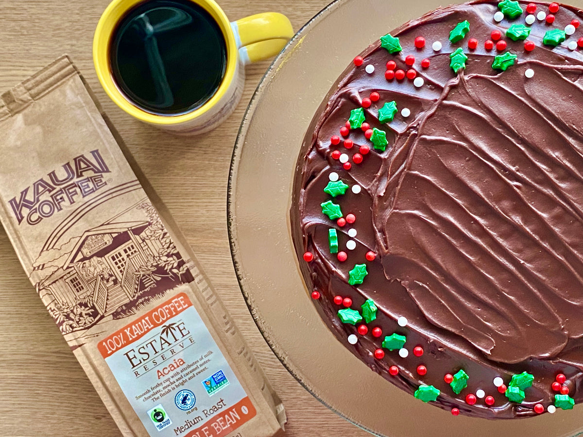 Tutu's Coffee and Chocolate Ganache Cake – Kauai Coffee