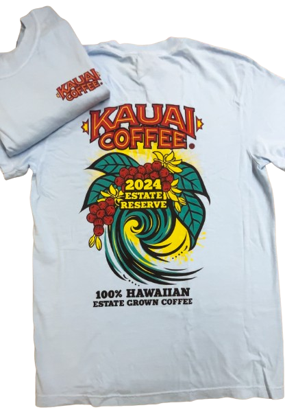Kauai Coffee Pau Harvest Wave Tee - 2024